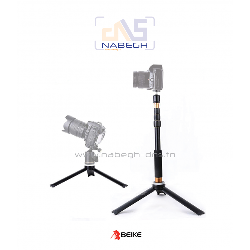QZSD Q166B+Q148B monopode selfie stick avec base mini trépied